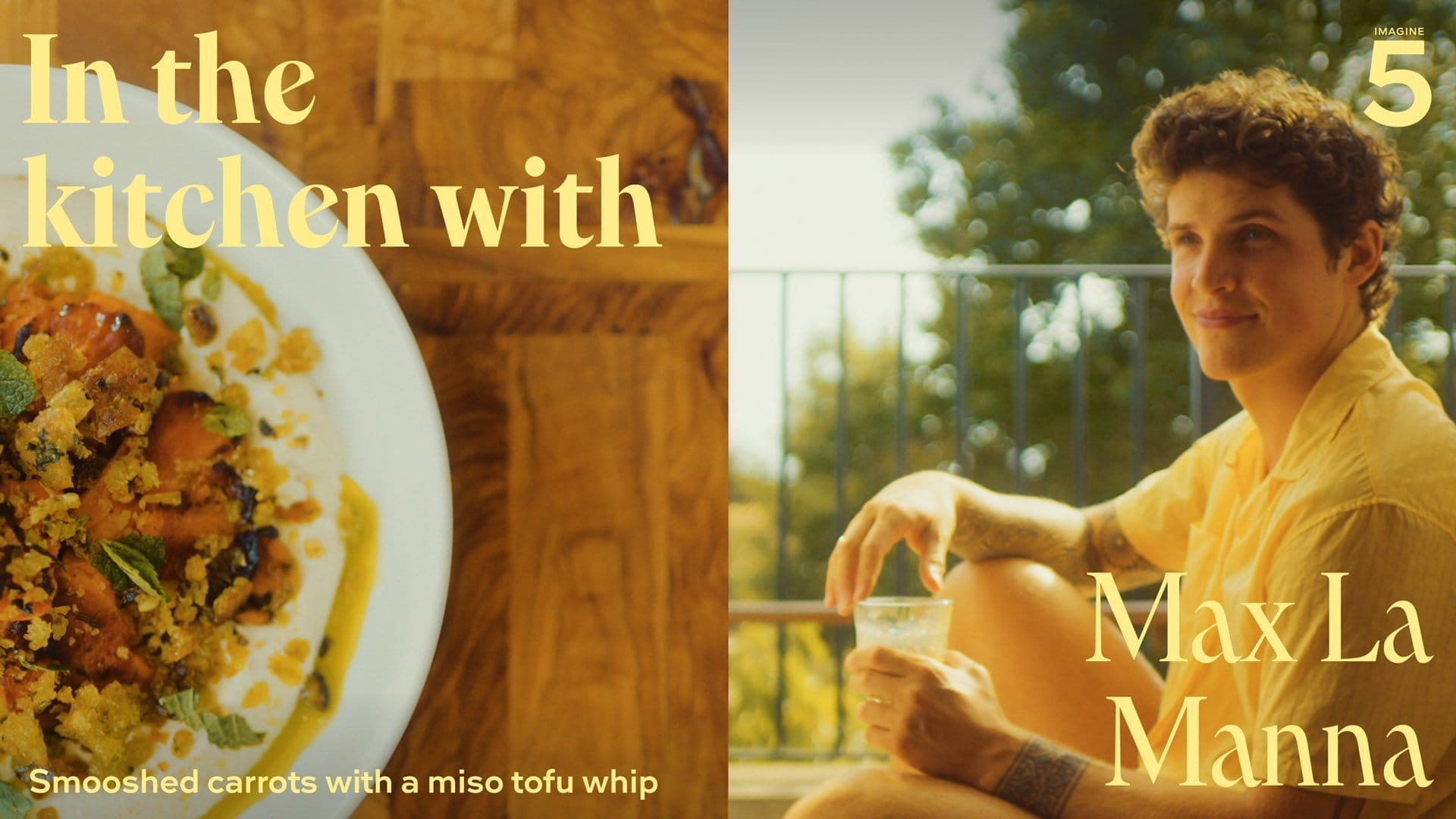 Max La Manna | Smooshed Carrots, Miso Tofu Whip + Pangrattato recipe